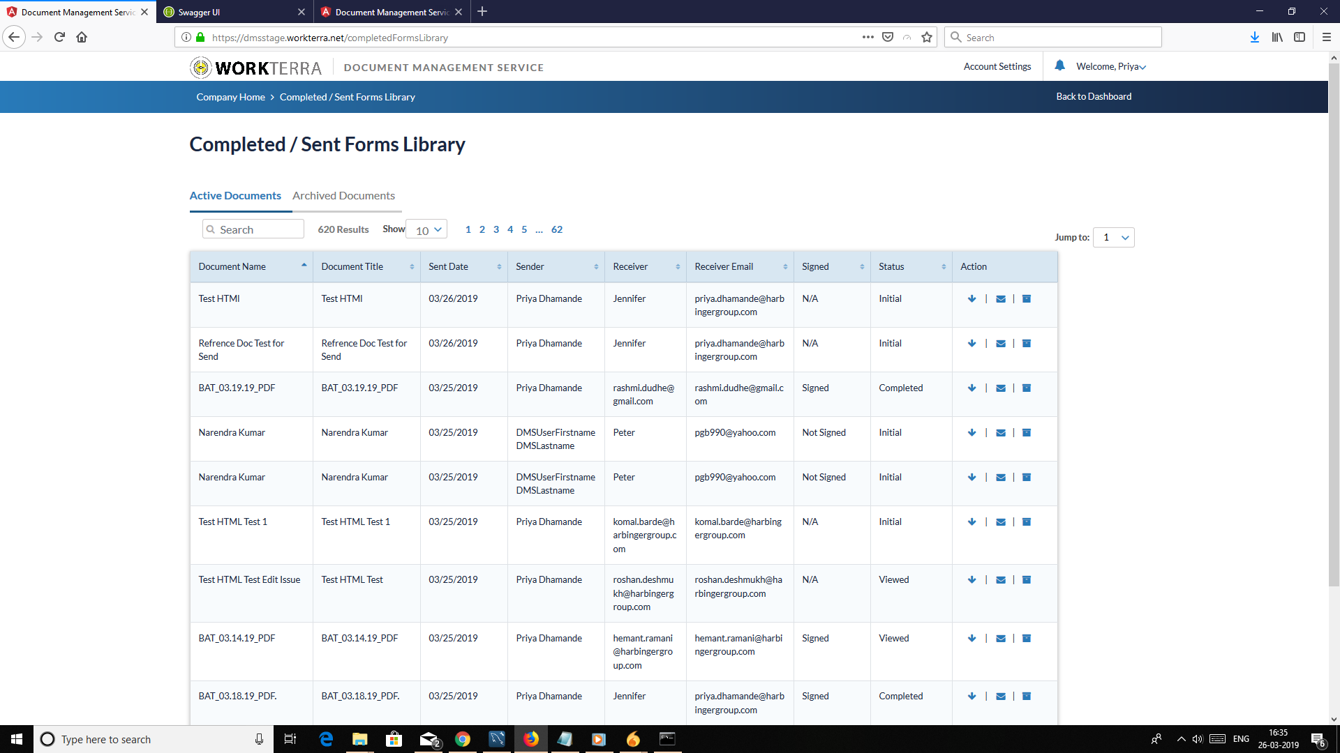 [DMS-573] DMS |Template Library and Completed/send Forms | Alignment of ...