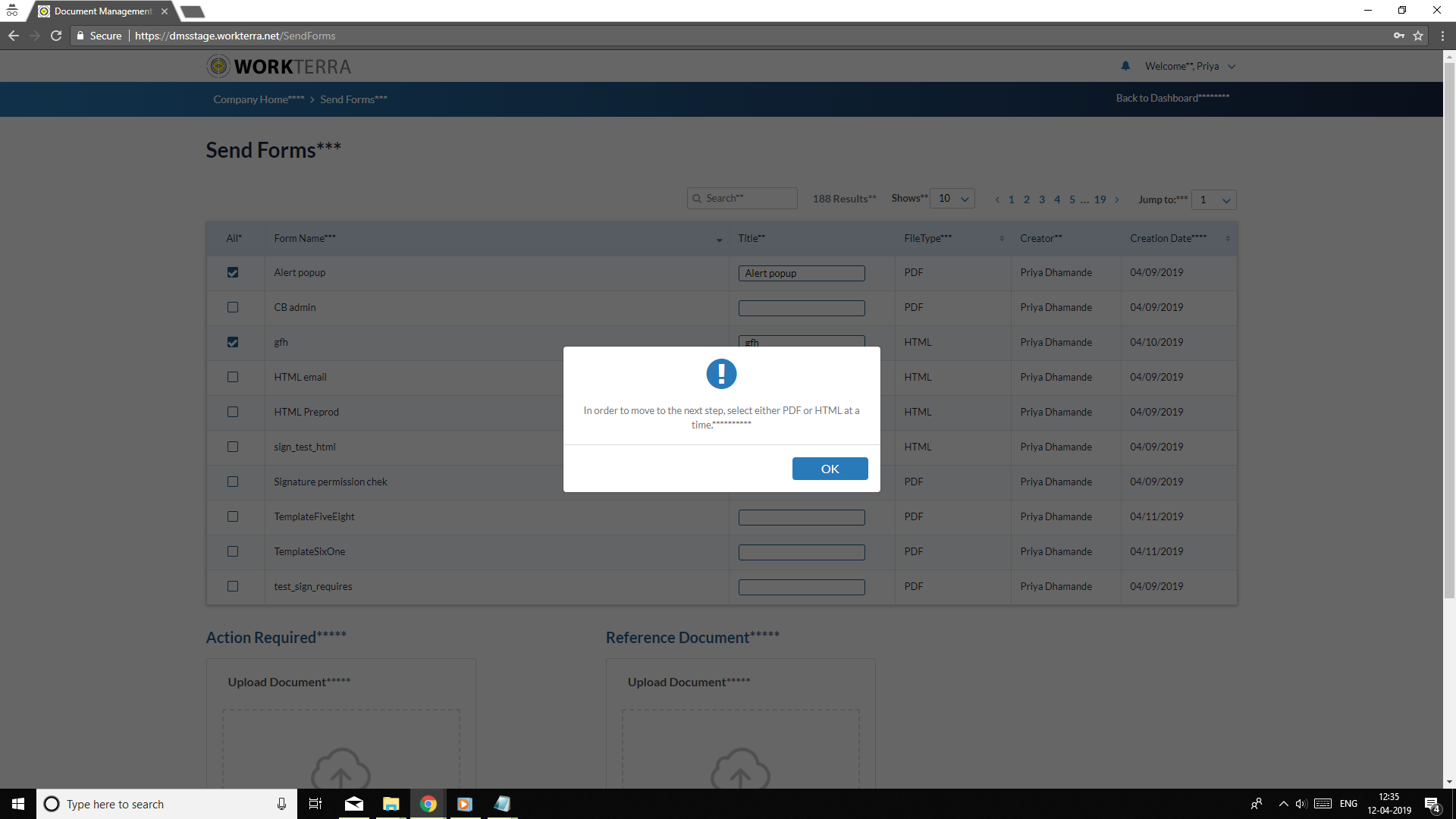 [DMS-1071] DMS | Localization | All Language| Send Forms - Workterra Jira