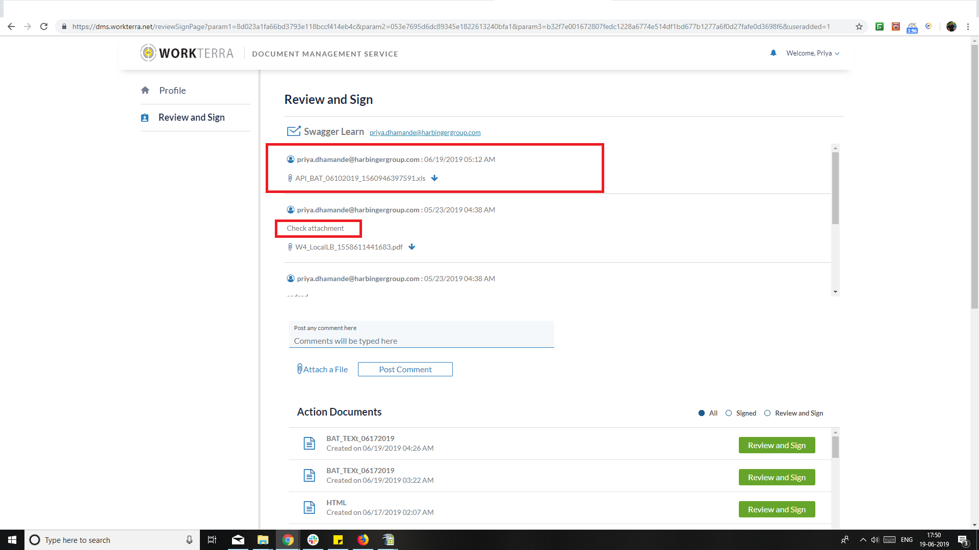 [DMS-1527] DMS | Production | Post Comments | Comments Posted without ...