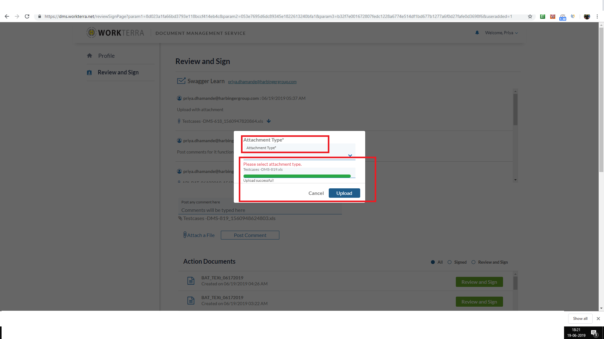 [DMS-1530] DMS | Production | Post comments | Attachment pop appears crunched - Workterra Jira