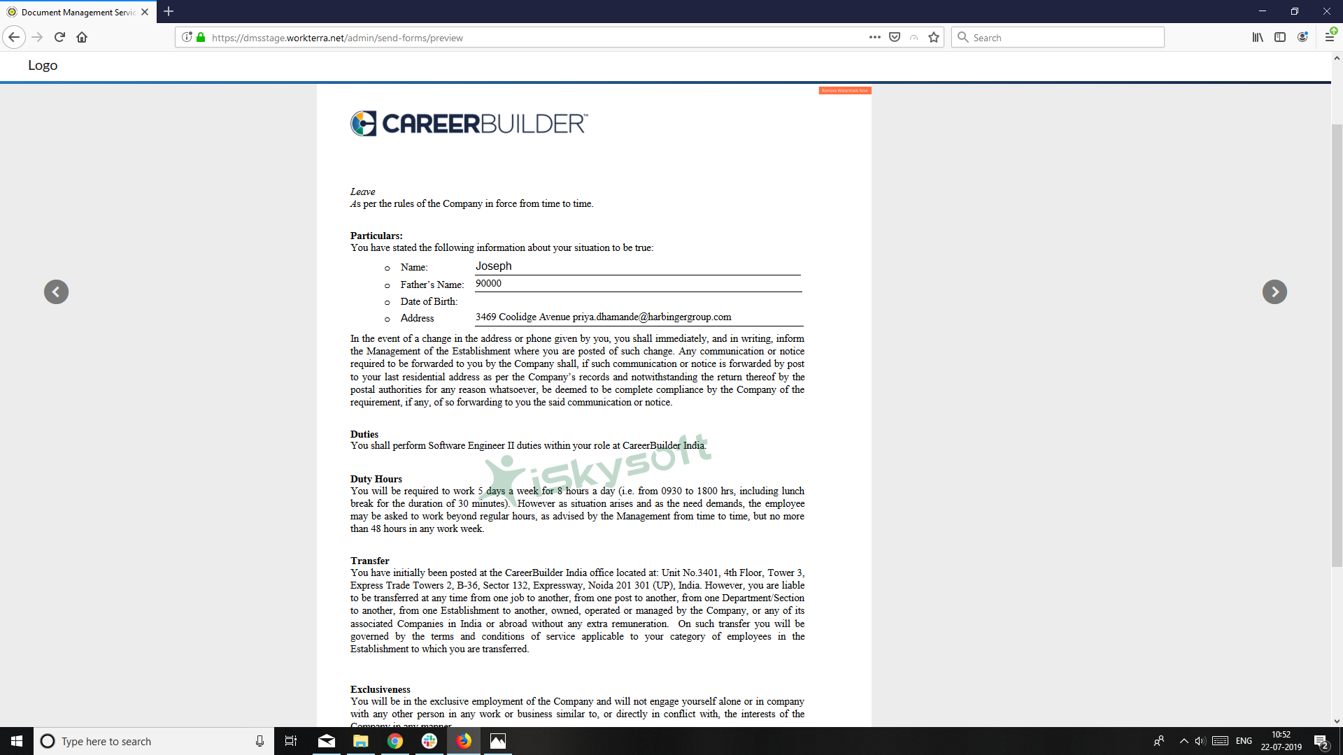 [DMS-1272] DMS in CBAT: Mapping Form Fields - Workterra Jira