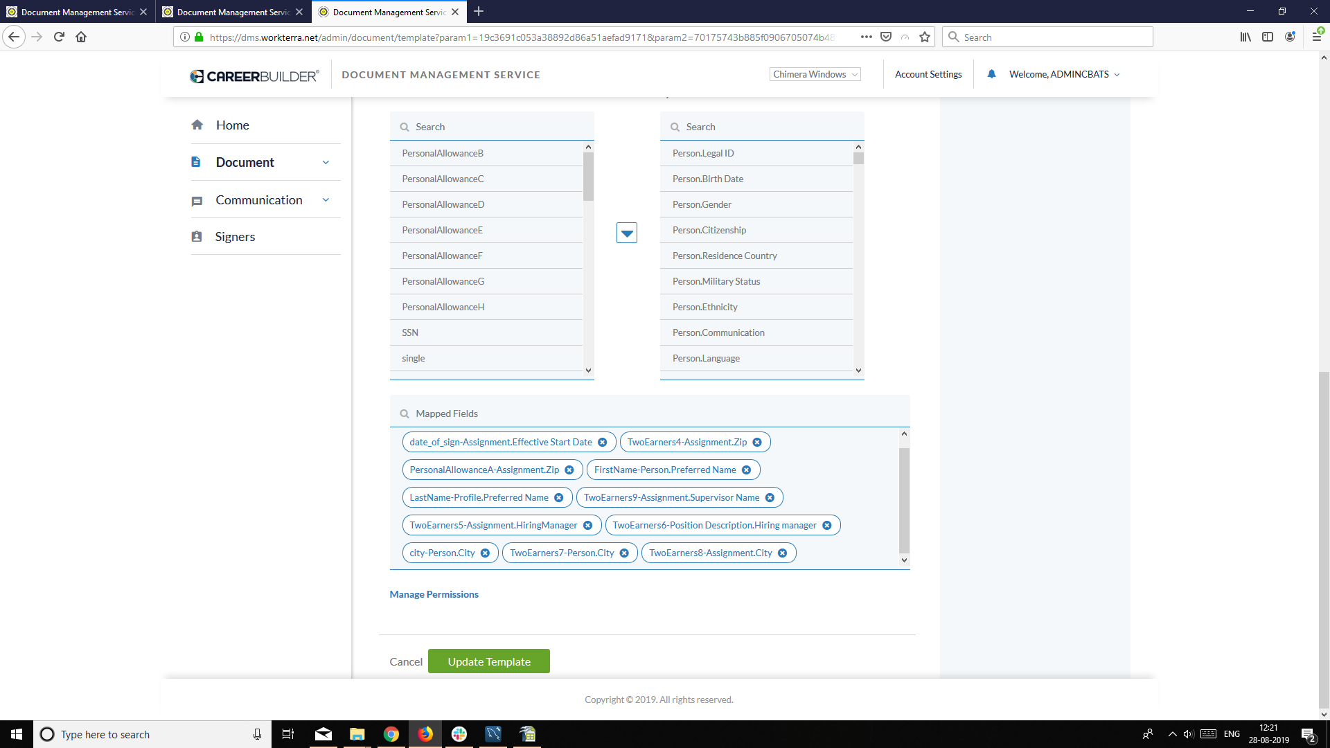 [DMS-1808] DMS Beta - Some fields mapped are not picking up data on PDF ...