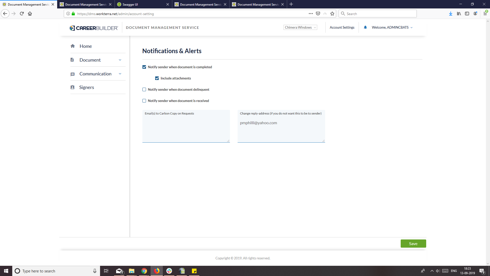 [DMS-1834] DMS | Preprod | Account Settings | Email text boxes height ...