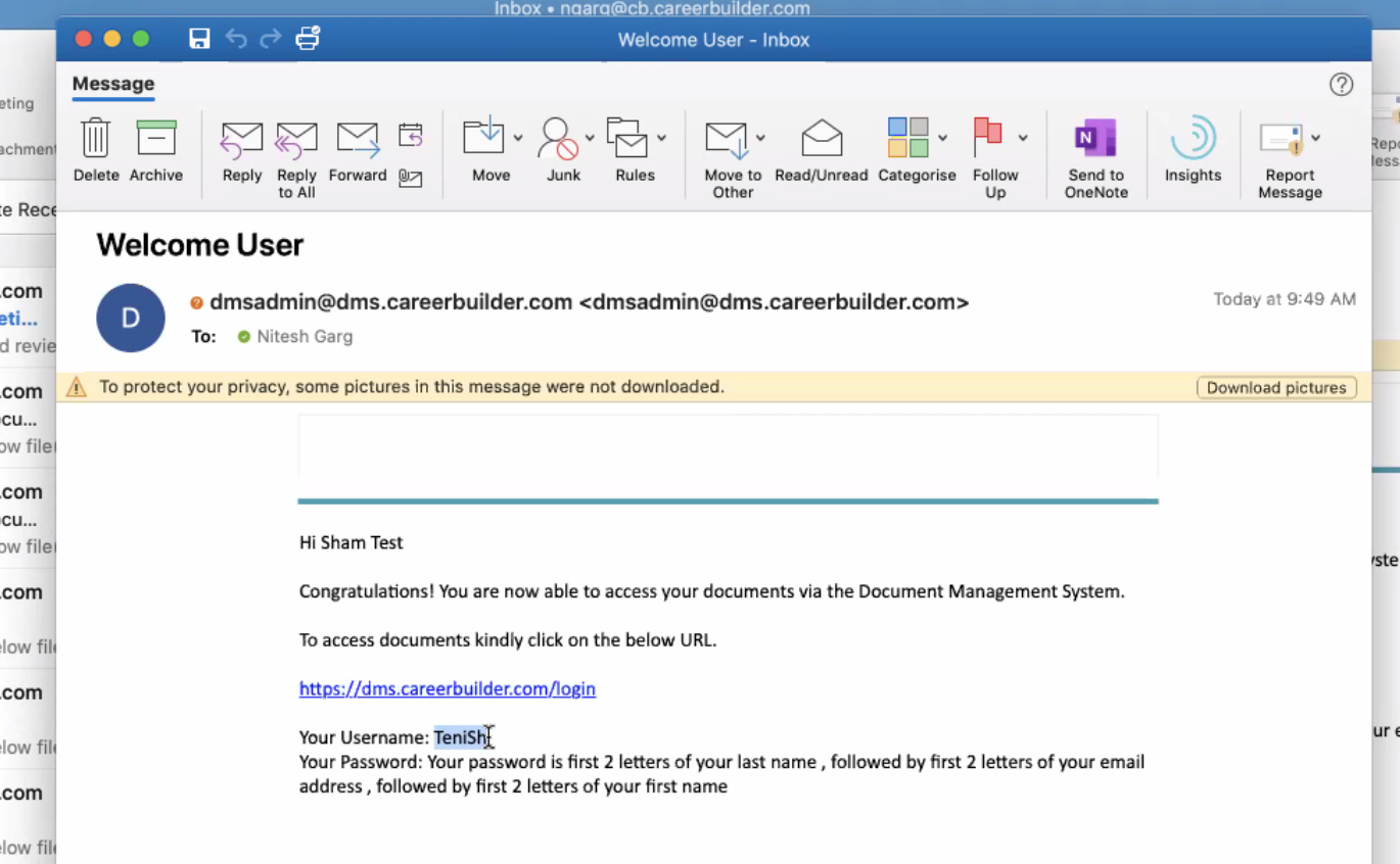 Dms 2302 Candidate Registration Email Doesnt Show Correct