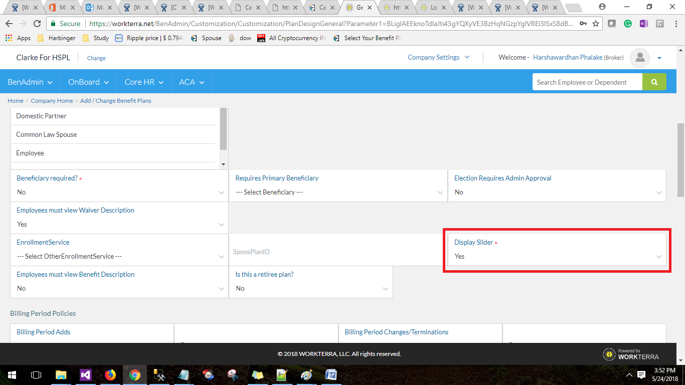 [WB-1252] Clarke County - Long Term Disability Waive Button Missing - Workterra Jira